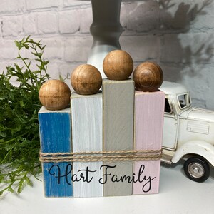 Custom Wood Family, Personalized Block Family, Wooden Family - Etsy