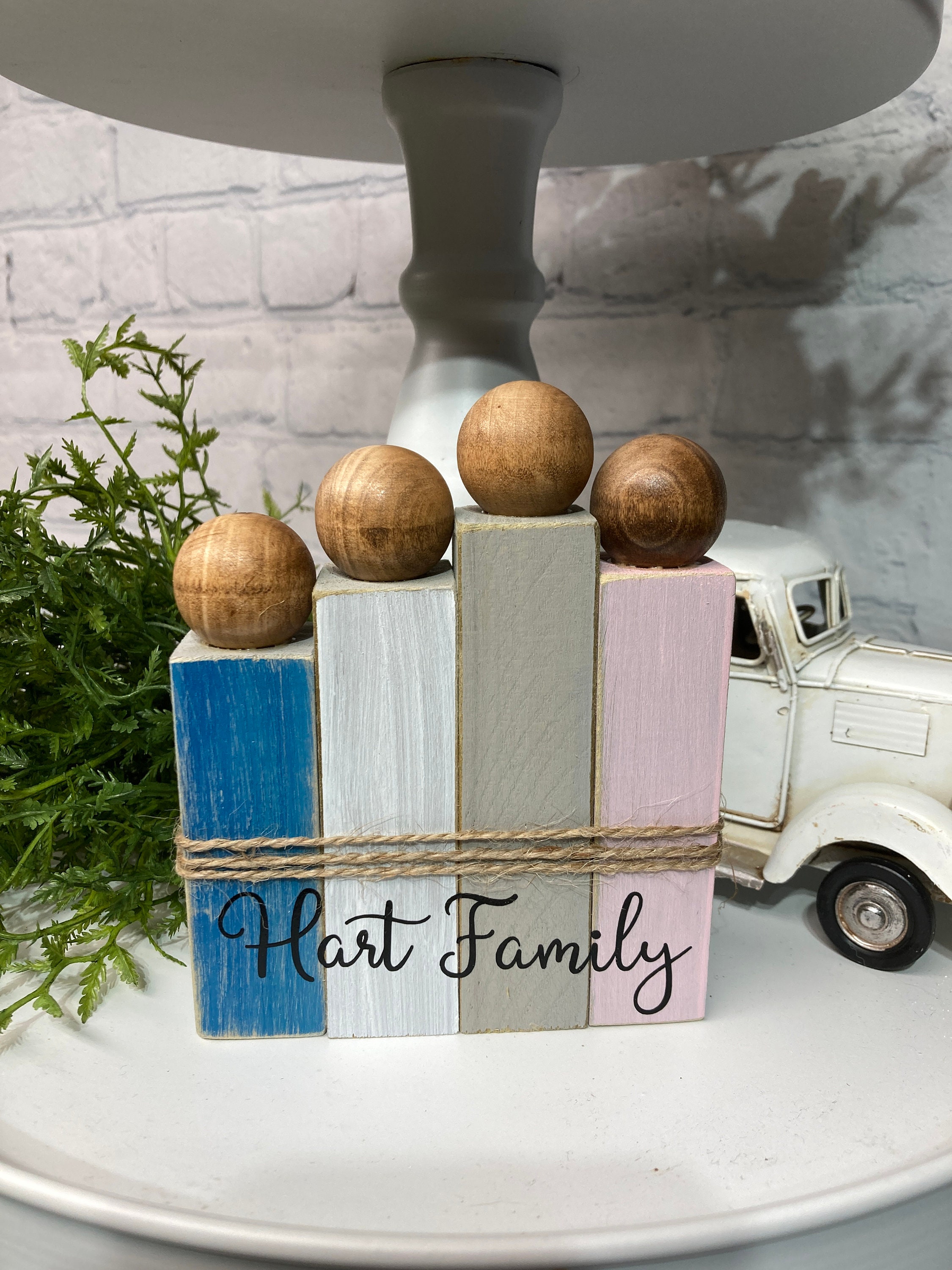 Custom Wood Family, Personalized Block Family, Wooden Family - Etsy