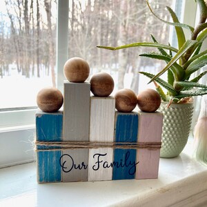 Custom Wood Family, Personalized Block Family, Wooden Family - Etsy