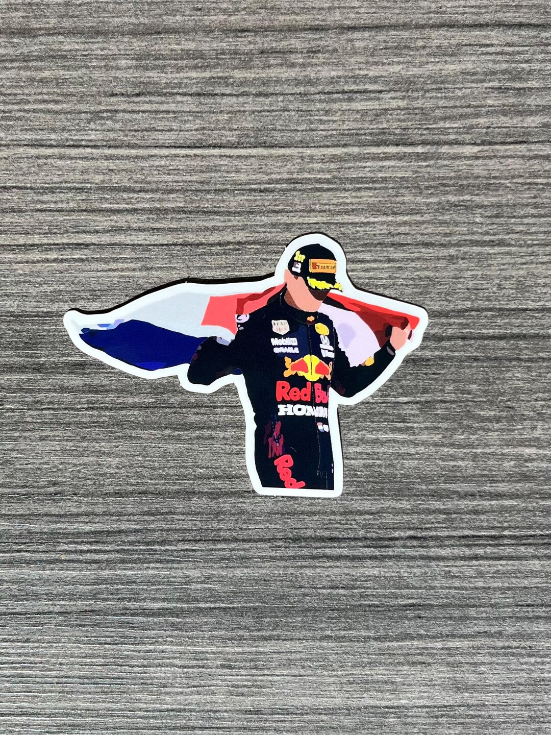 F1 Sticker | Max Verstappen Waving the Dutch Flag - Formula One ...