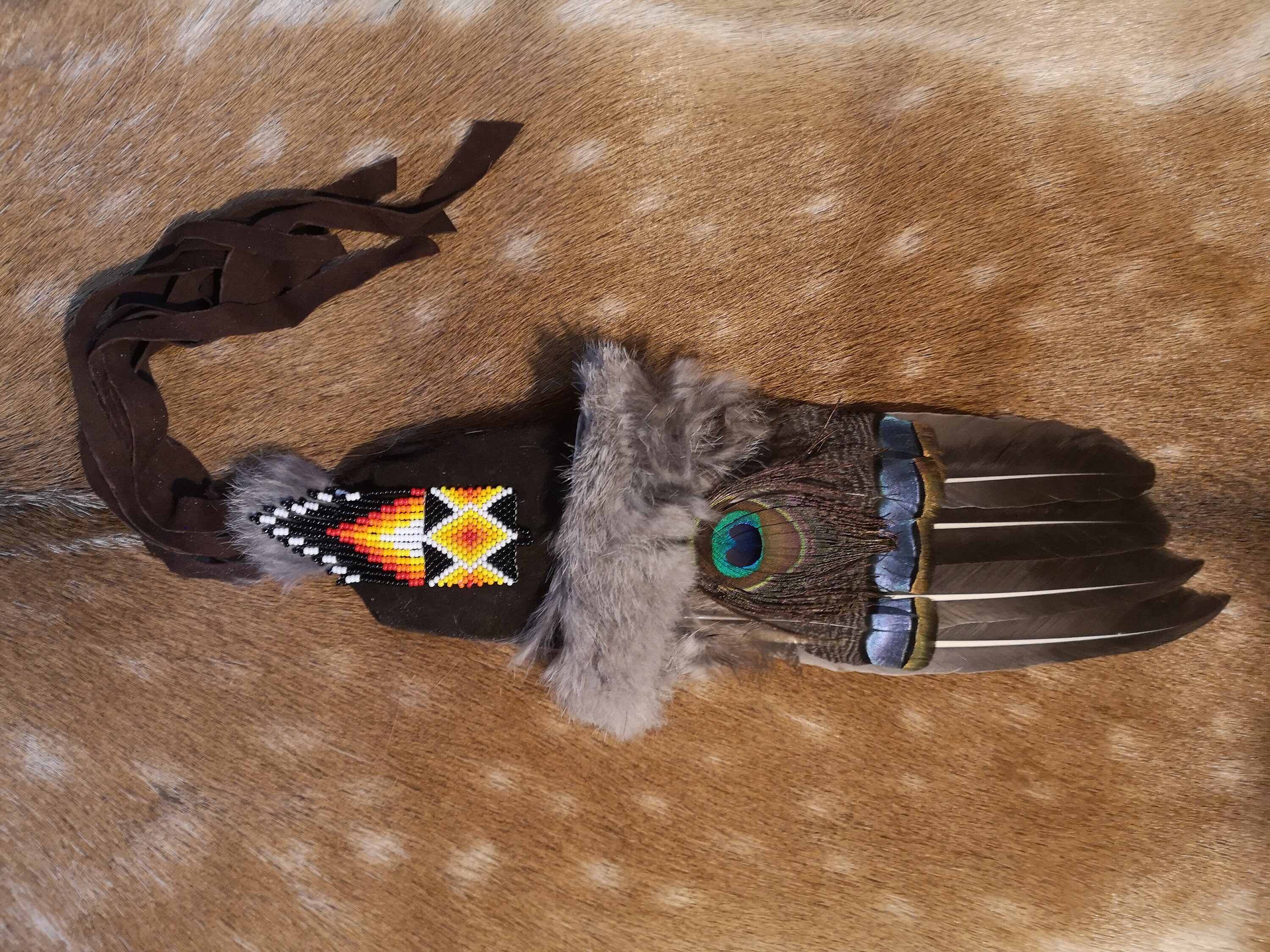 Chaquira Ceremonial Fan, Shamanic Fan, Ceremonial Tools,firefan ...