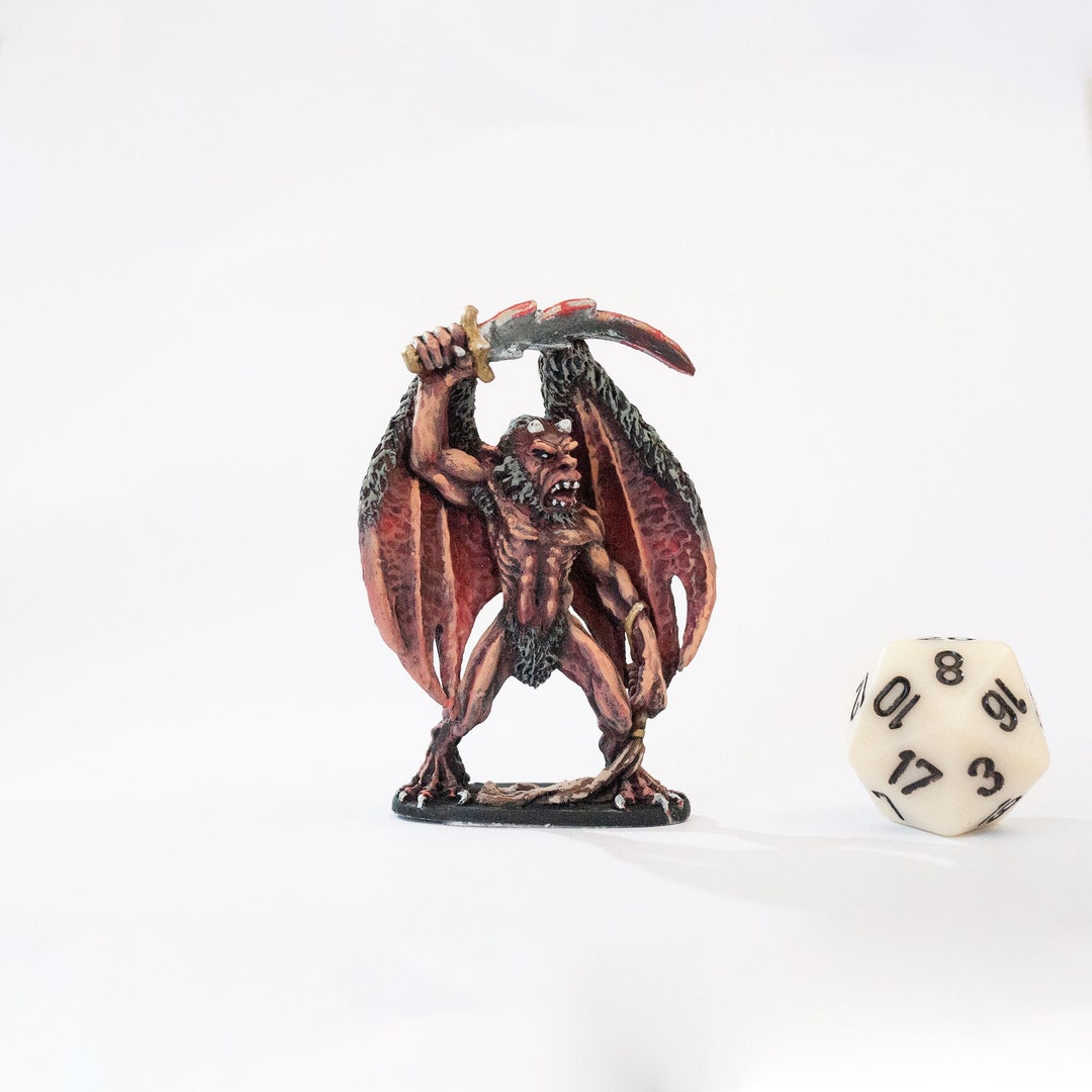 D&D Painted Tabletop Miniature - Dungeons and Dragons Balrog- Dnd - Etsy