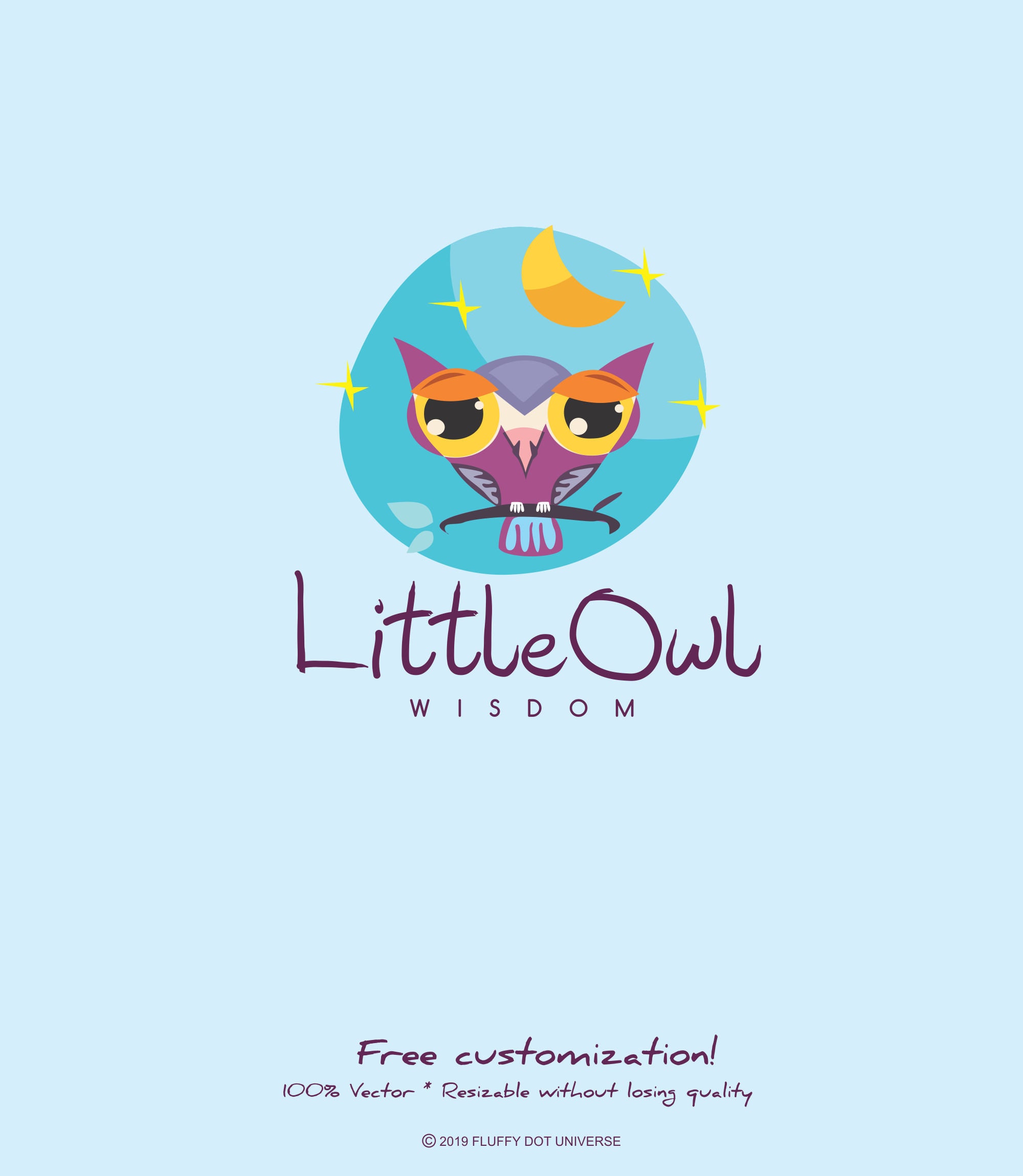 Little Owl Logo Animal Logo Night Owl Logo Cute Owl Logo - Etsy UK