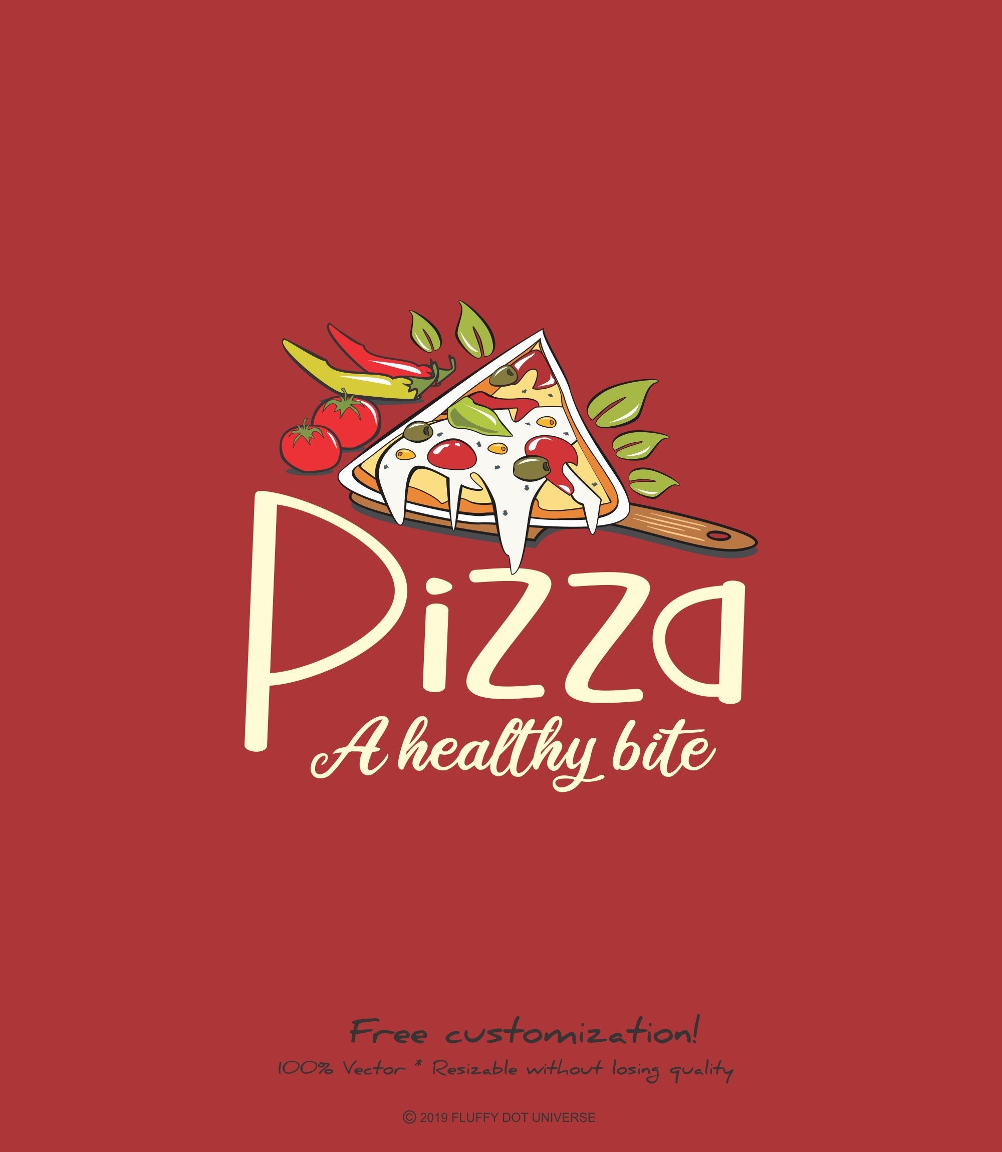 Red Pizza Restaurant Logos