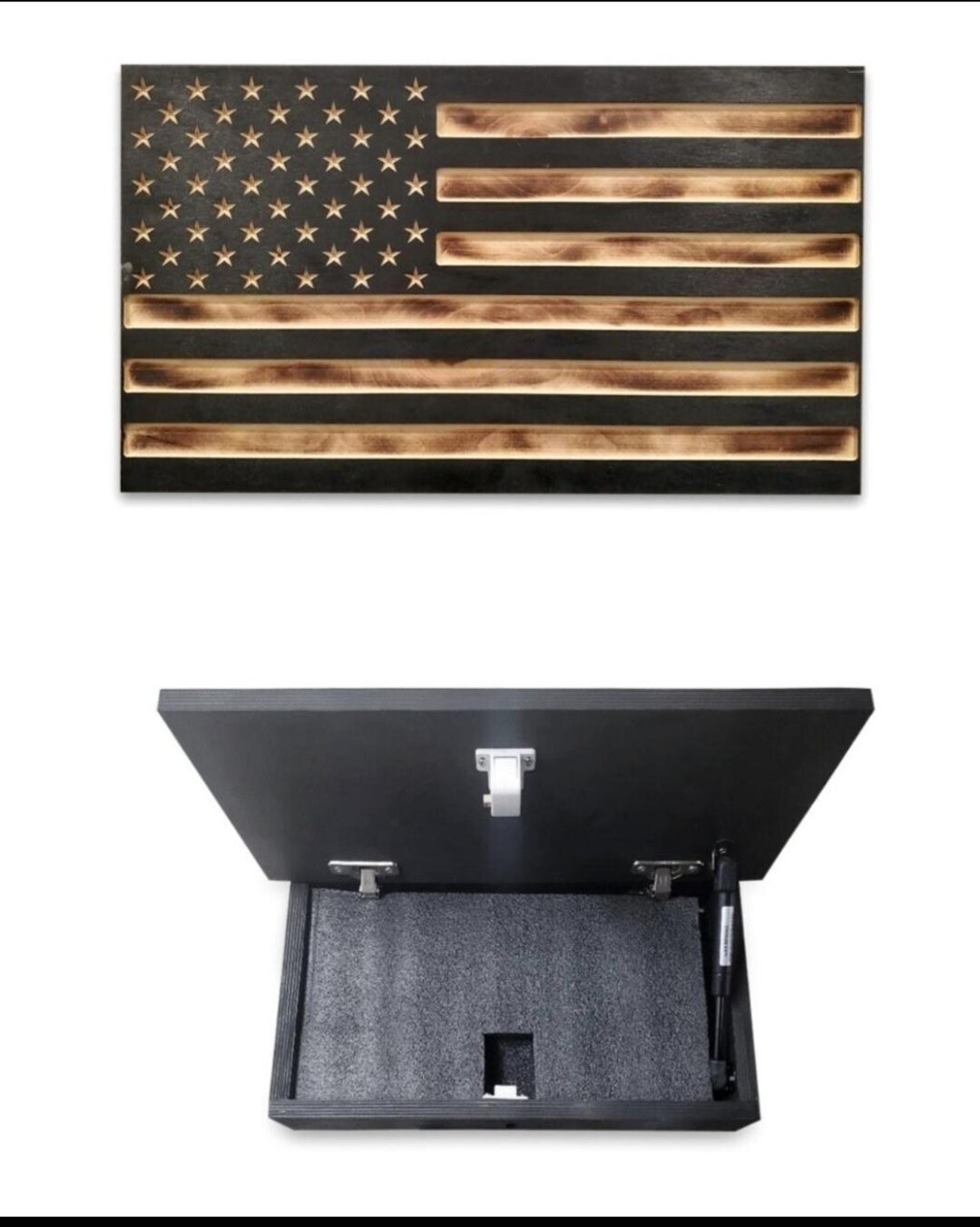 Distressed Wooden American Flag Cabinet: Carved, Rustic Storage - Etsy