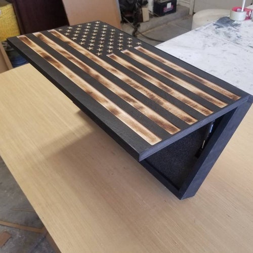 Engraved Concealment Wooden Flag Home Decor 13x24 - Etsy