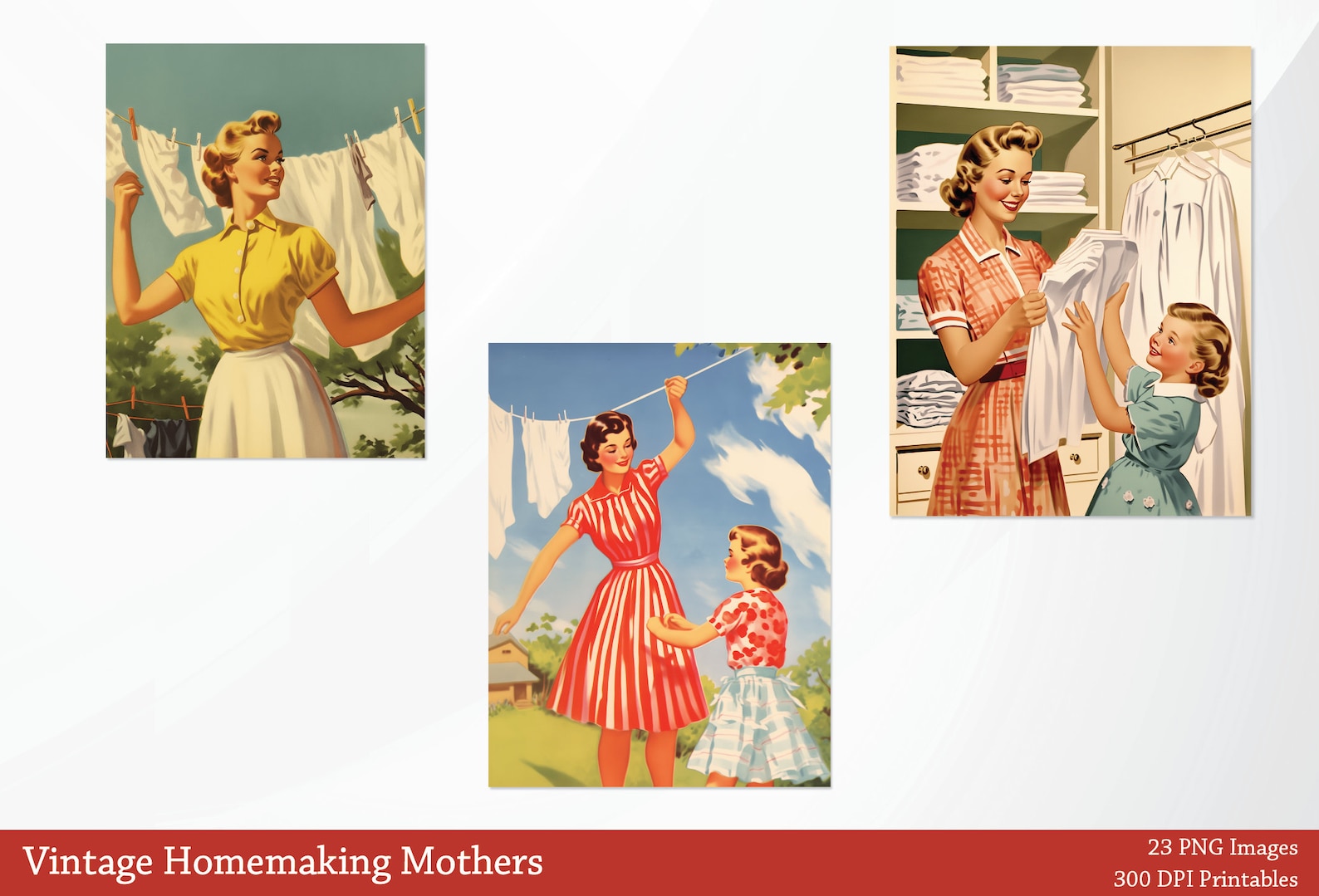 Vintage 1950s Mothers Homemakers Image Bundle, Printable Retro 1950s ...