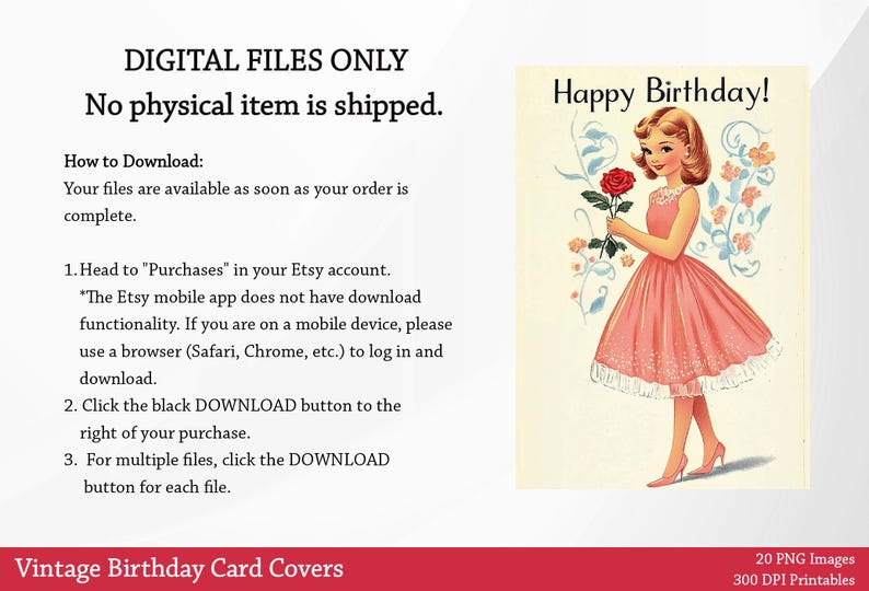 Vintage Birthday Card Covers Retro Birthday Art Images Kitsch 1950s ...
