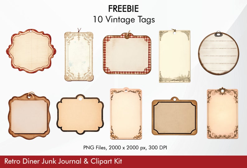 Retro Diner Junk Journal and Clipart Kit, Vintage American Diner ...