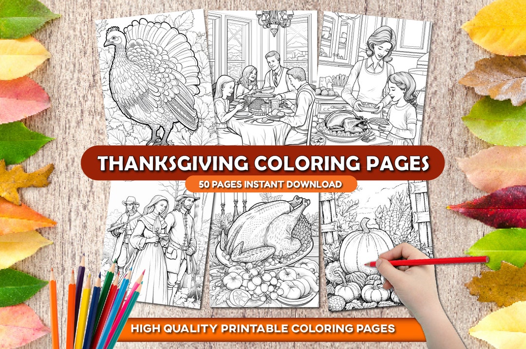 50 Thanksgiving Coloring Pages | Autumn Fall Printable Coloring Pages ...