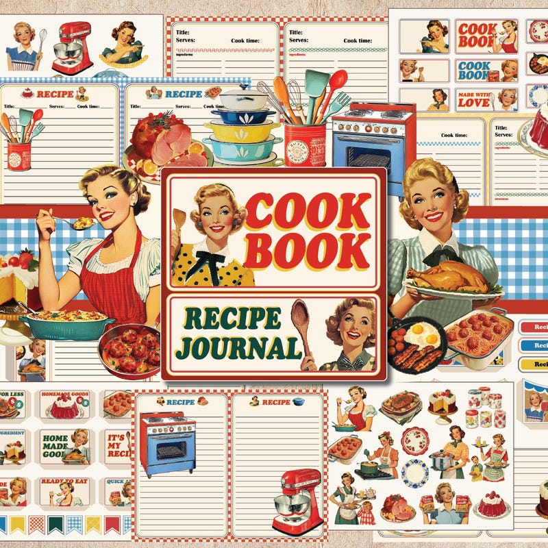 Recipe Digital Stamp - Etsy