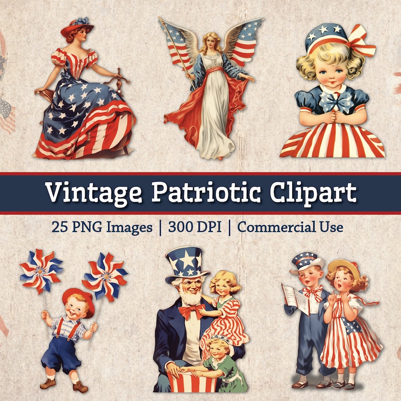 Patriotic Clipart - Etsy