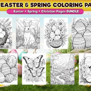 100 High-quality Easter Spring Coloring Pages + Christian Easter Bible ...