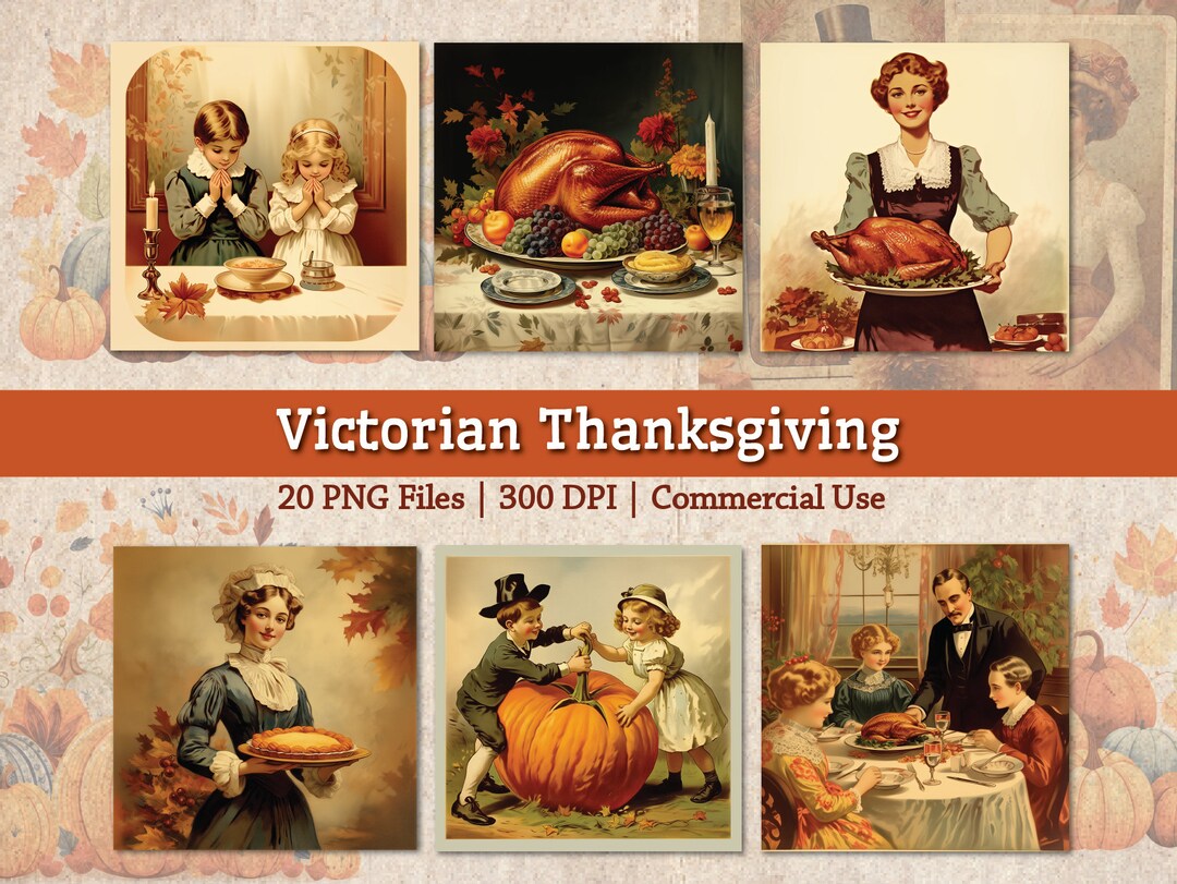 Victorian Thanksgiving Printable Images, Vintage Thanksgiving ...