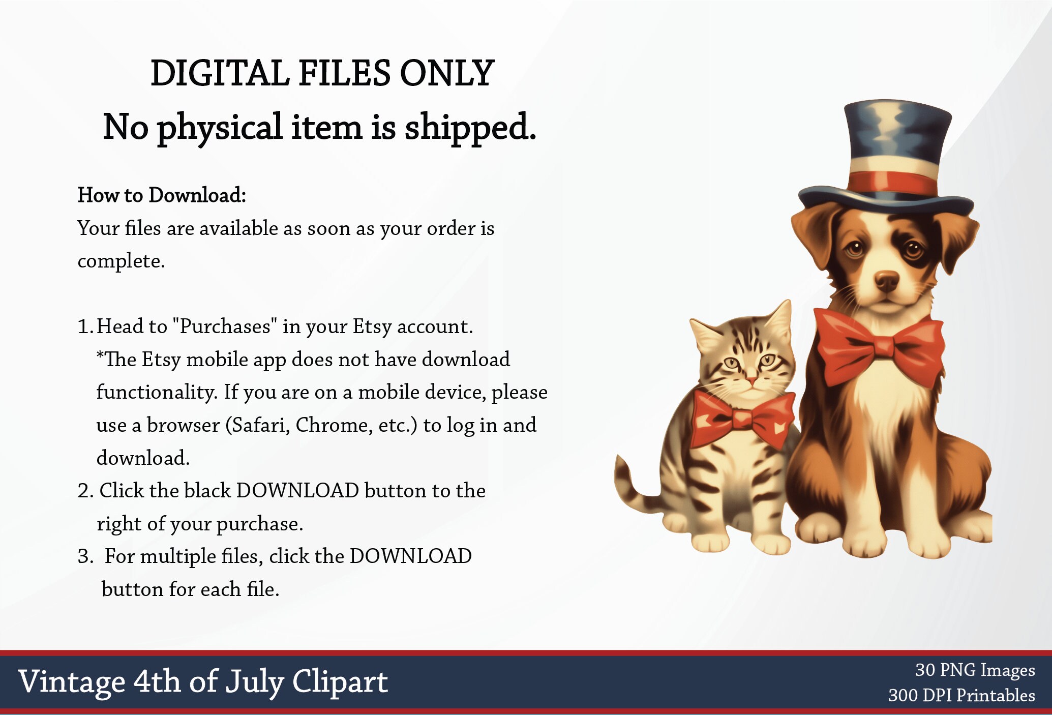 Vintage 4th of July Clipart Bundle Patriotic Independence Day USA ...