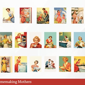 Vintage 1950s Mothers Homemakers Image Bundle, Printable Retro 1950s ...