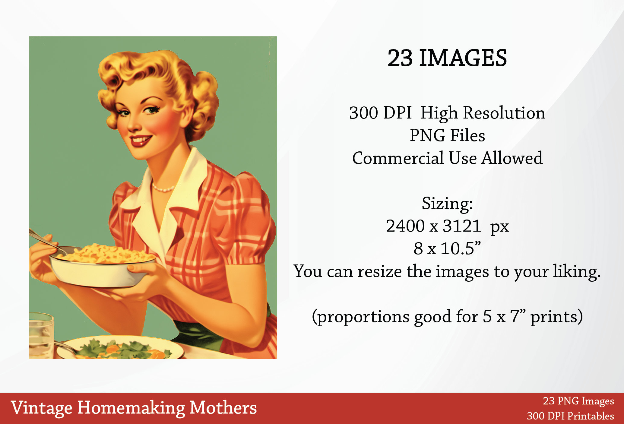 Vintage 1950s Mothers Homemakers Image Bundle, Printable Retro 1950s ...