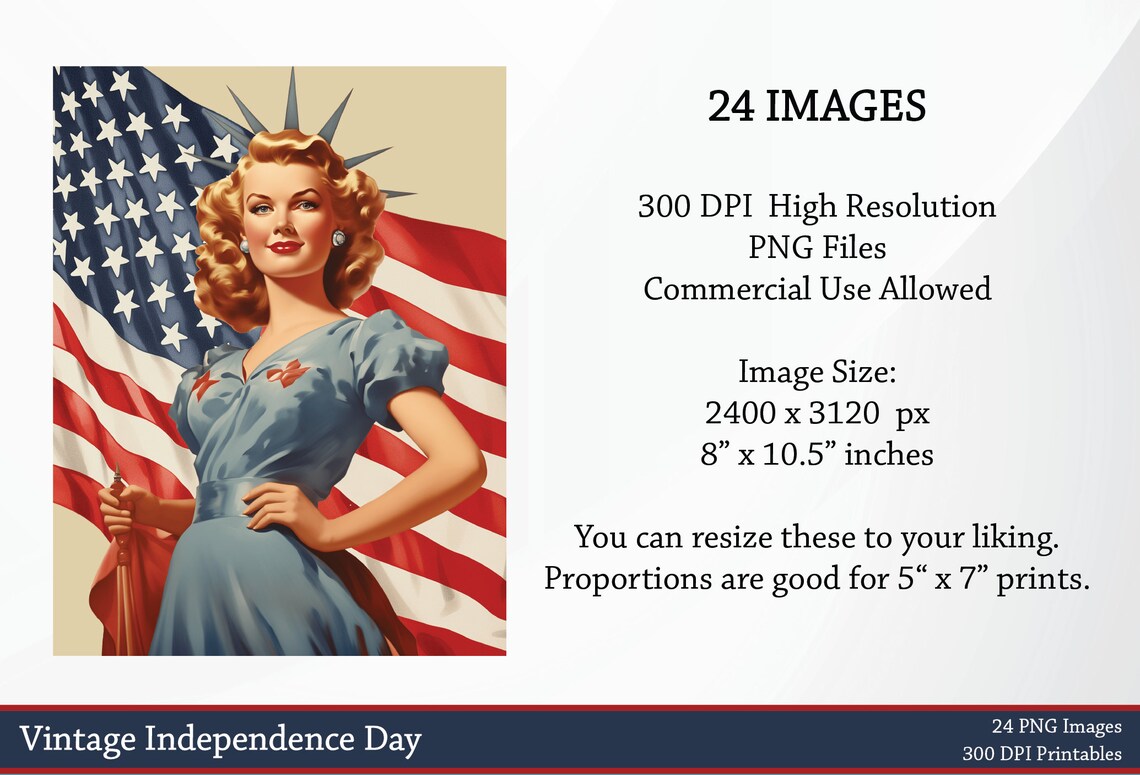 Vintage 4th of July Independence Day USA America Image Bundle, 1950s ...