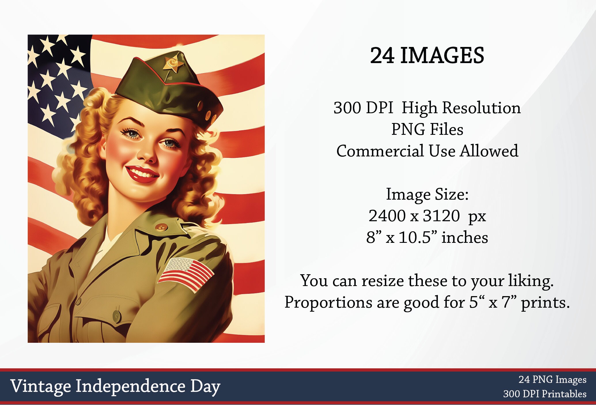 Vintage 4th of July Independence Day USA America Image Bundle, 1950s ...