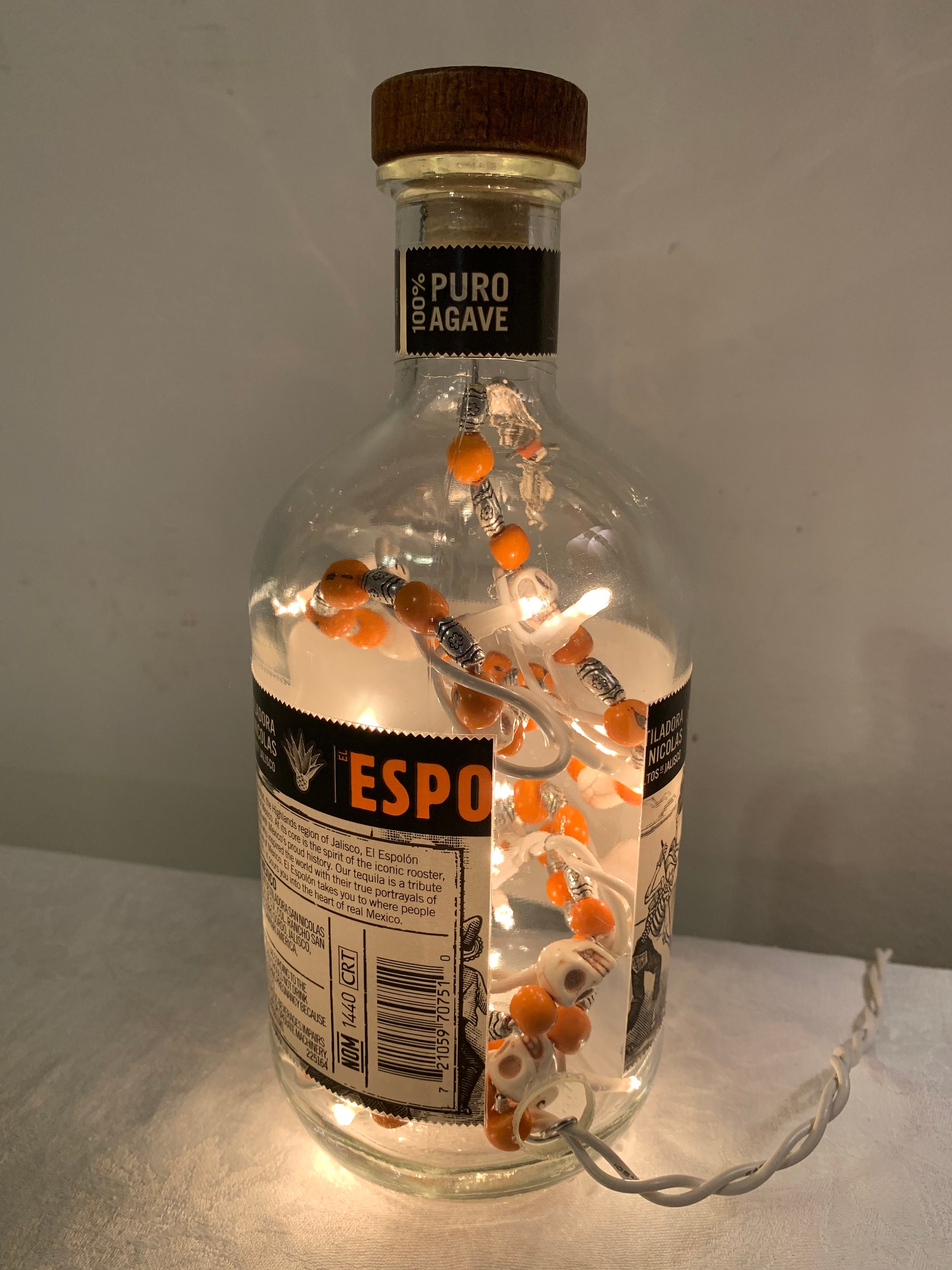 Tequila Bottle Light, ESPOLON Tequila Reposado, Skulls, Teeny Plug-in ...