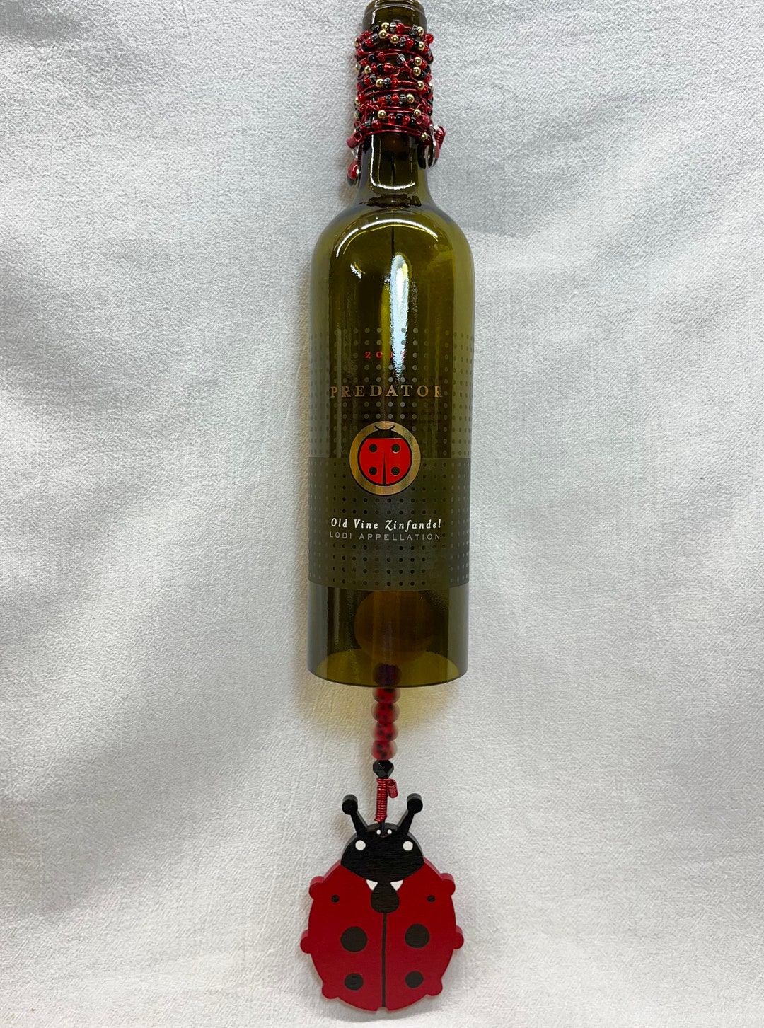 Predator Ladybug Wine Bottle Wind Chime - Etsy