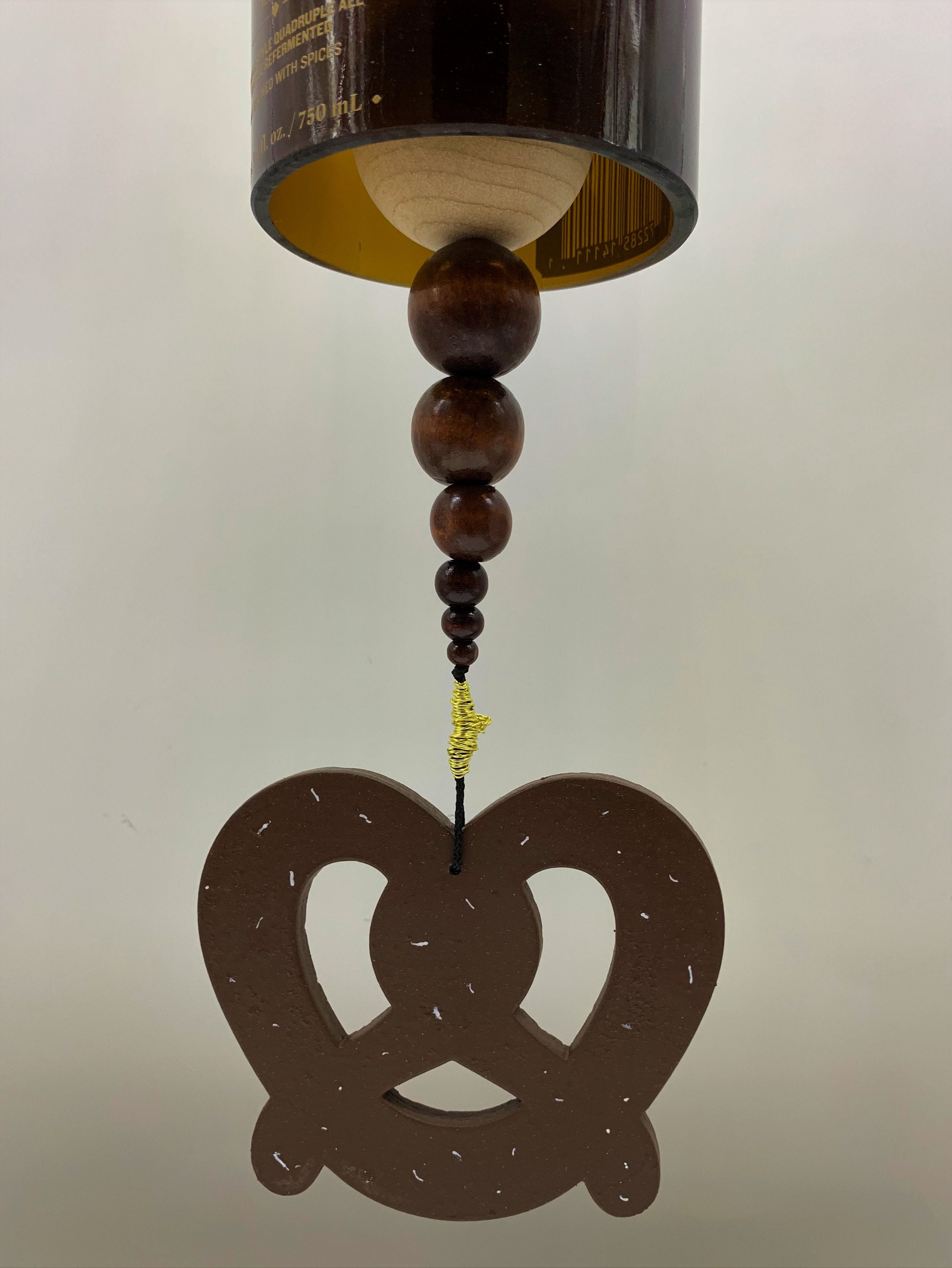 Unibroue “terrible” Beer Bottle Wind Chime, Pretzel Dongle, Hand Made ...