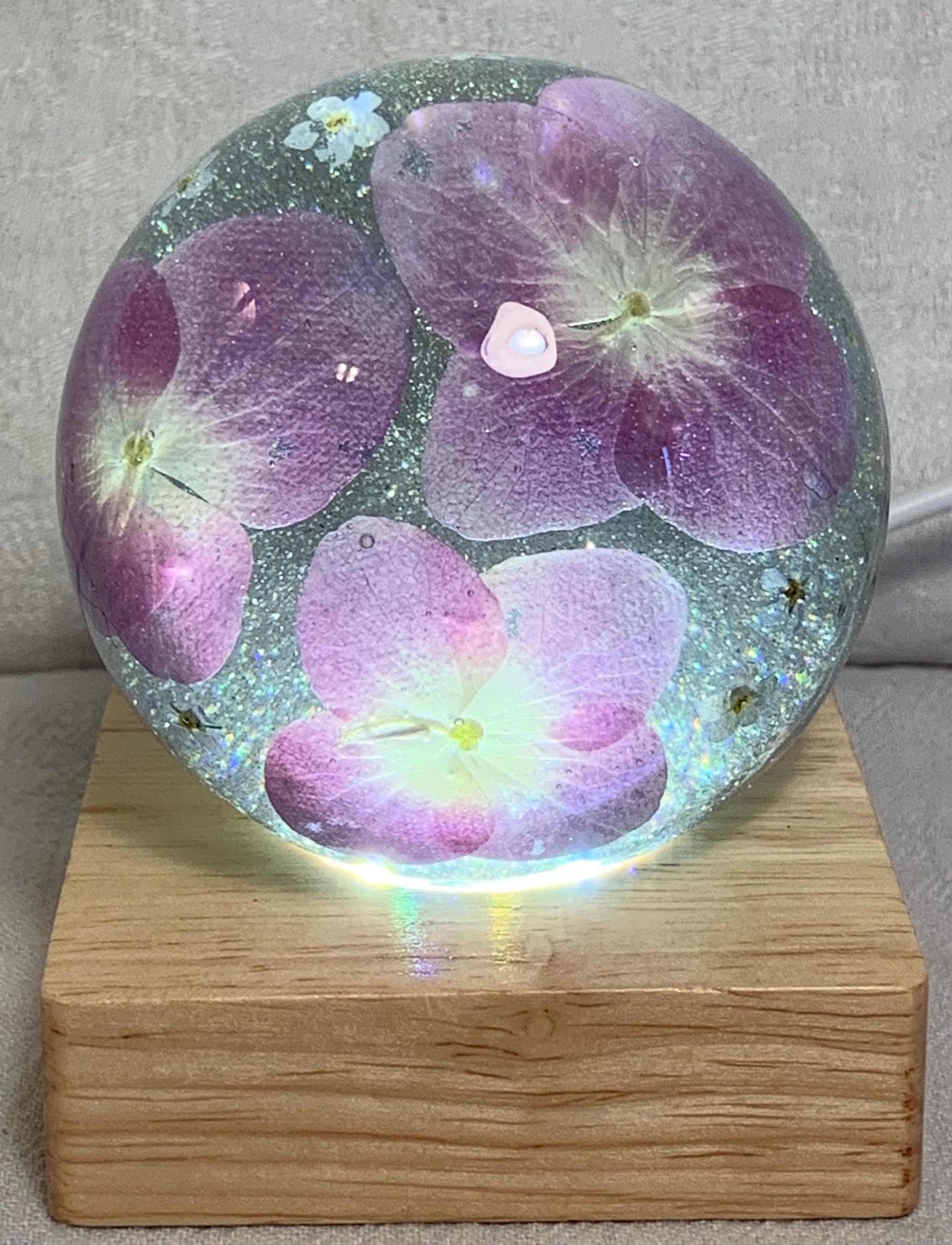Purple Hydrangea Flower Orb Accent Light - Etsy
