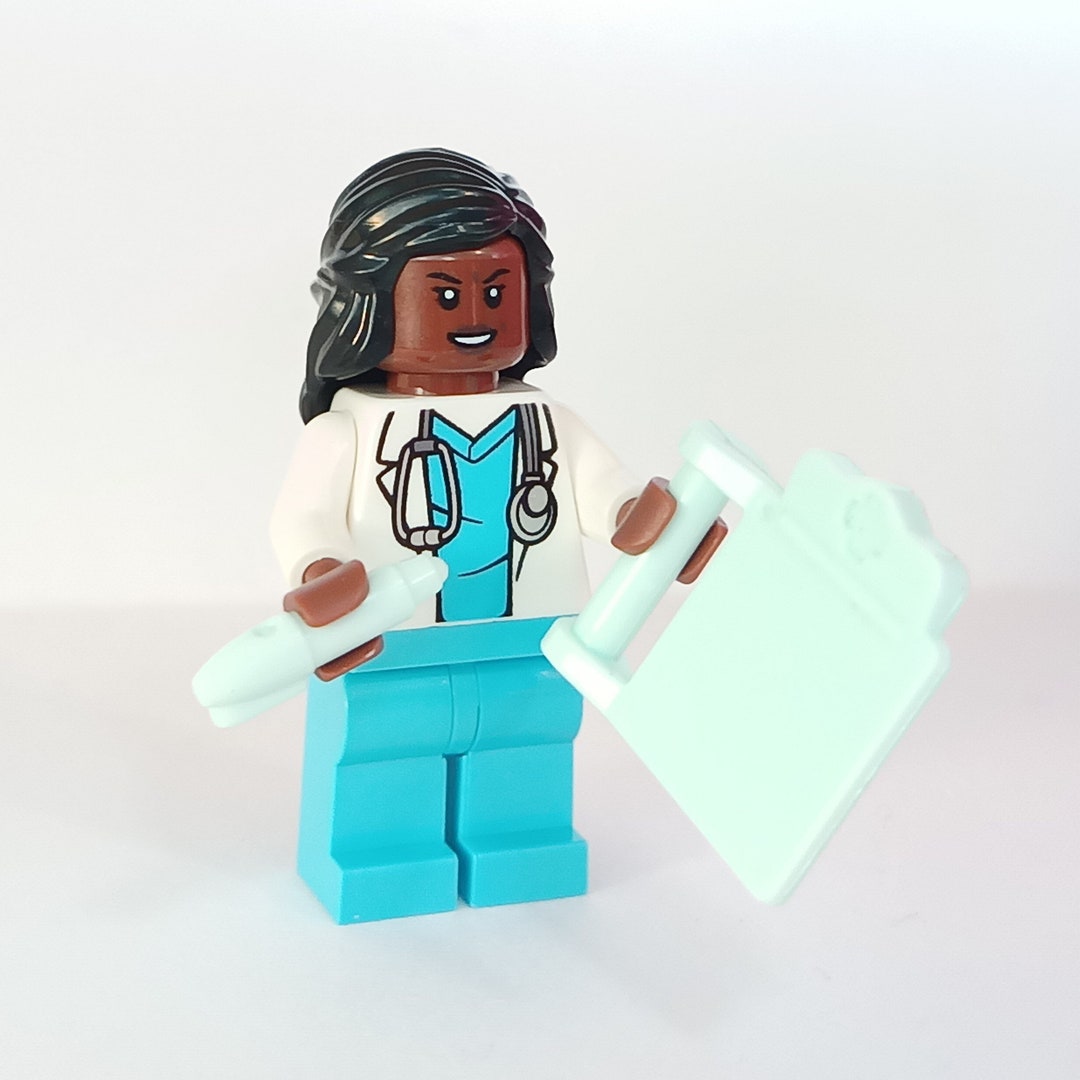 Doctor Nurse Minifigure With Medical Chart & Pen - Etsy