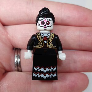 Day of the Dead Minifigure With Rose & Fan - Etsy