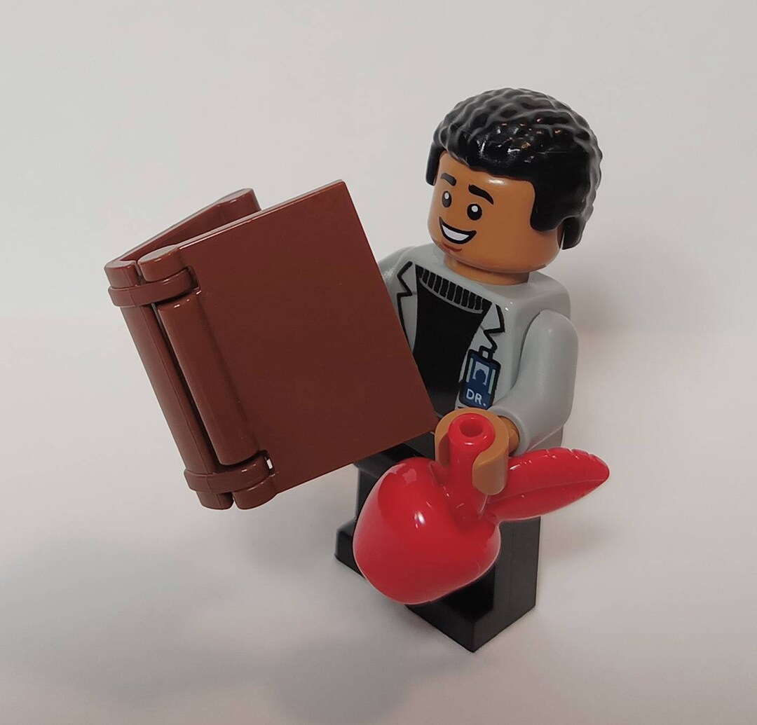 Teacher Minifigure Professor With Apple & Book - Etsy