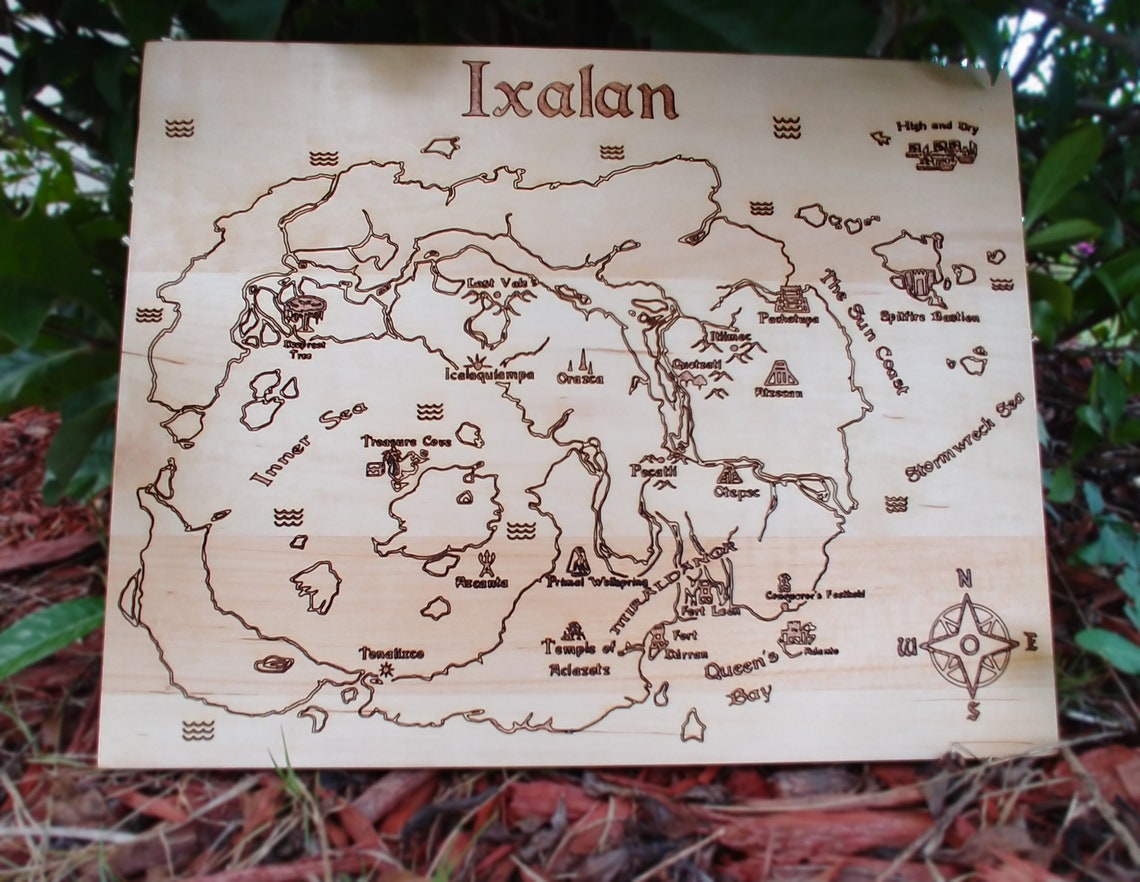 Mtg Map D&D Ixalan Wood Burning Magic the Gathering | Etsy