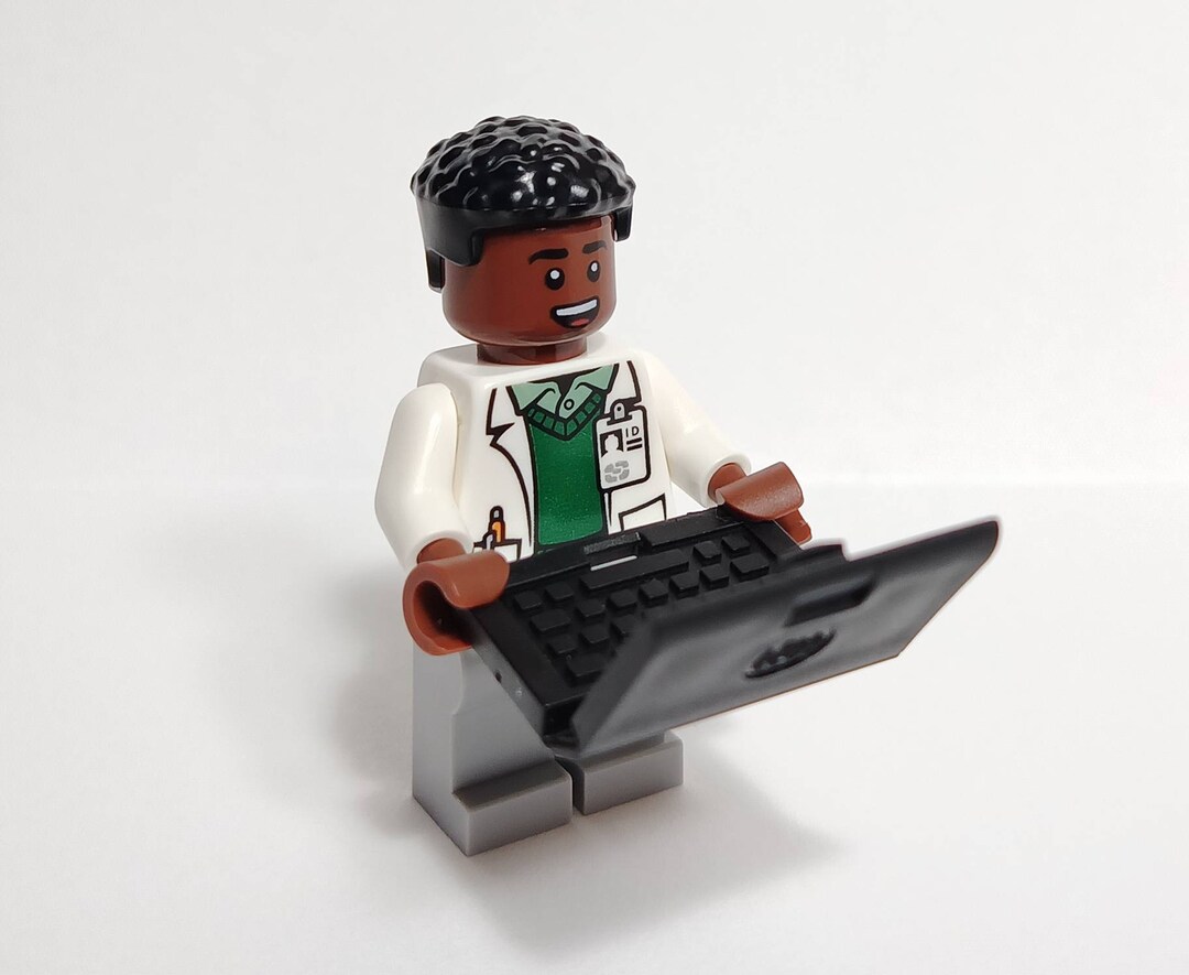 Scientist Doctor Minifigure Lab Tech Minifig With Laptop - Etsy