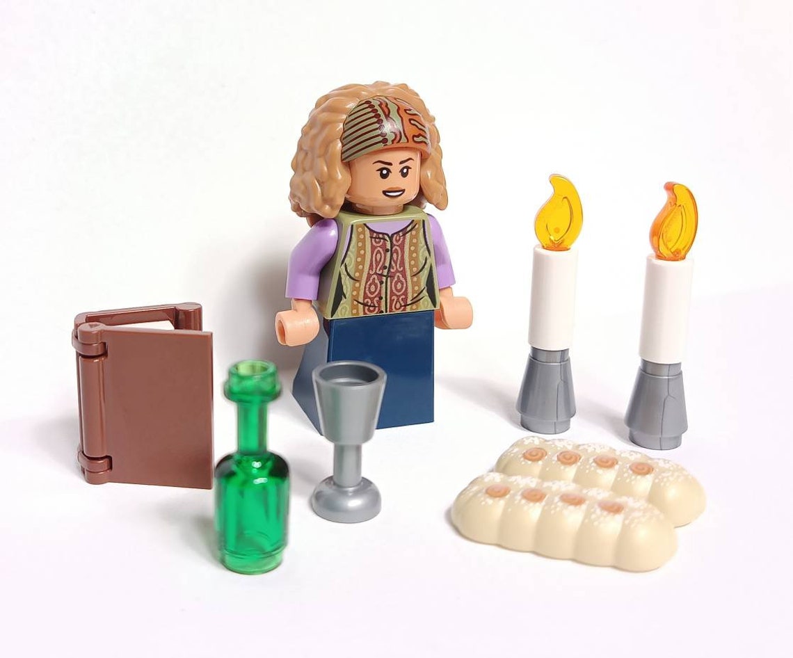 Shabbat Jewish Minifigure Set With Challah & Accessories - Etsy