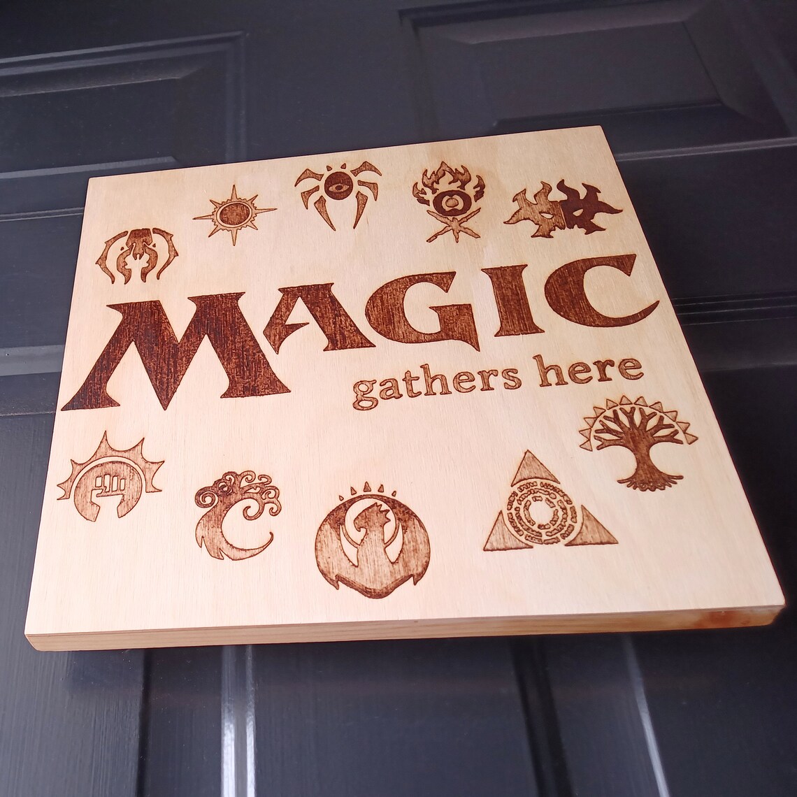 Ravnica Guilds Sign Magic the Gathering Decor MTG Wood Burning Canvas ...