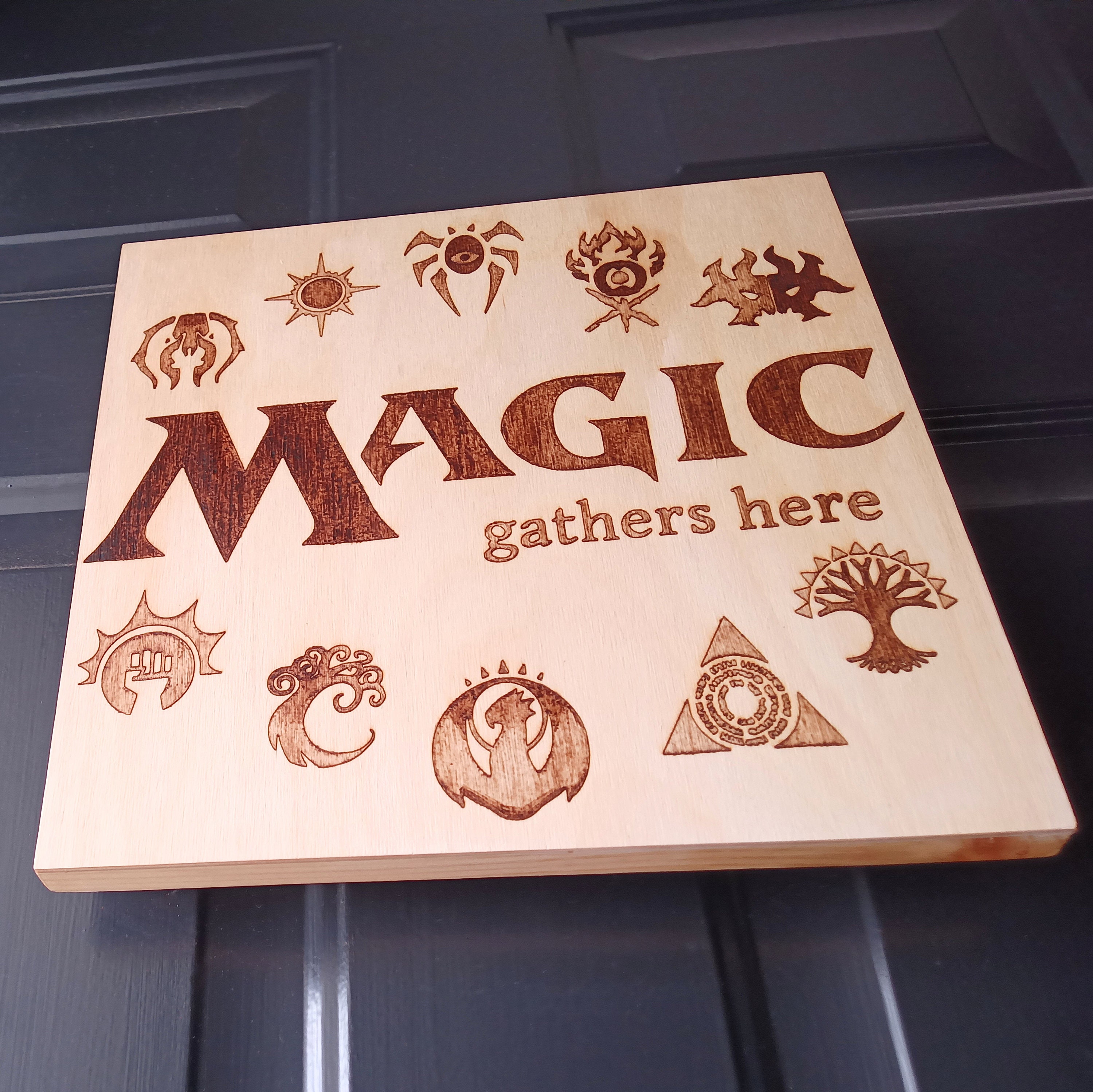 Ravnica Guilds Sign Magic the Gathering Decor MTG Wood Burning Canvas ...