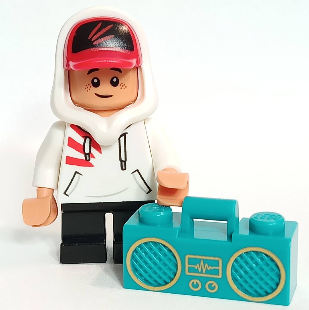 Hip Hop Kid Minifigure Hoodie Boy Minifig With Boombox - Etsy