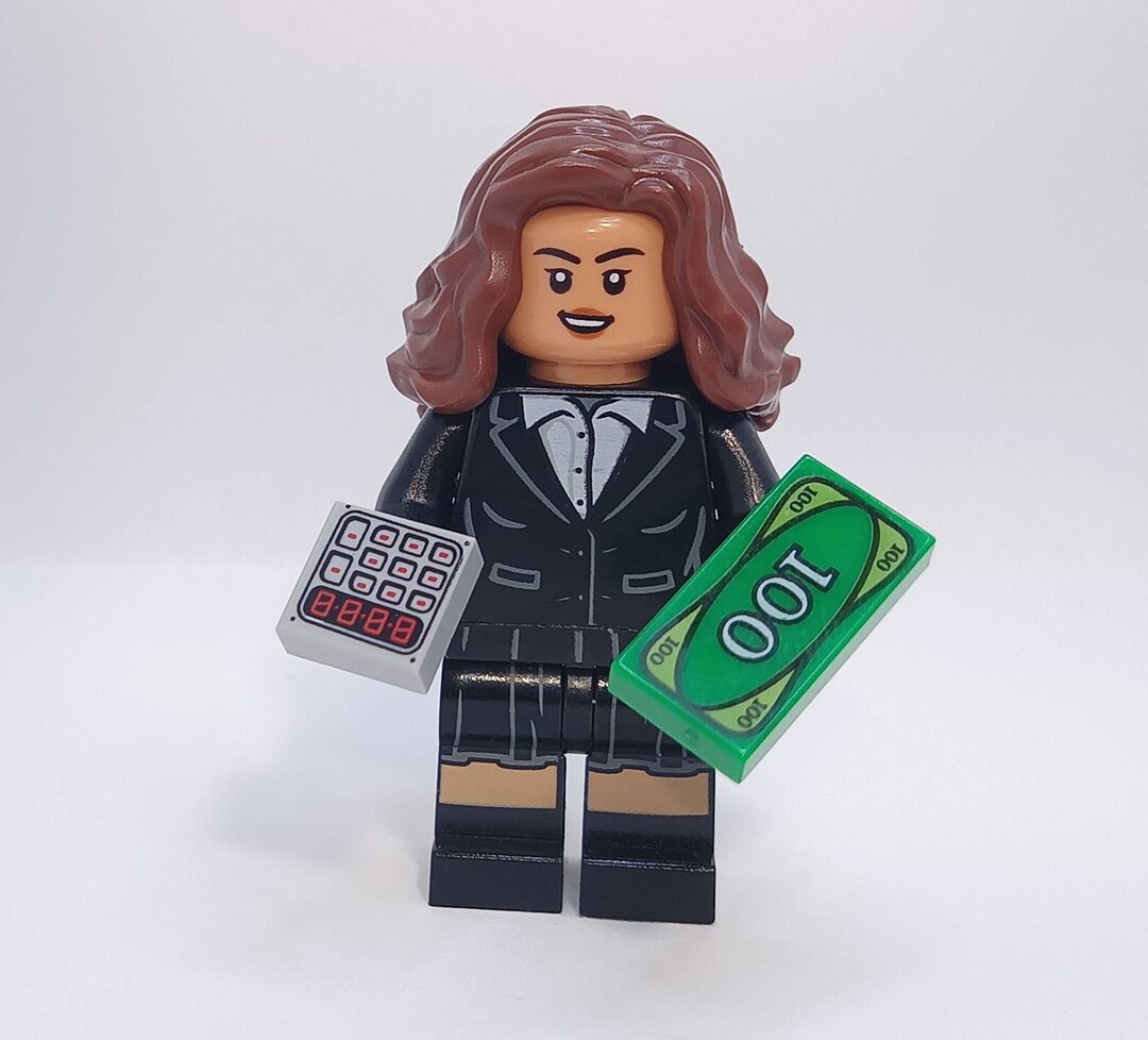 CFO Minifigure Bank Teller Accountant Minifig With Calculator & Money ...