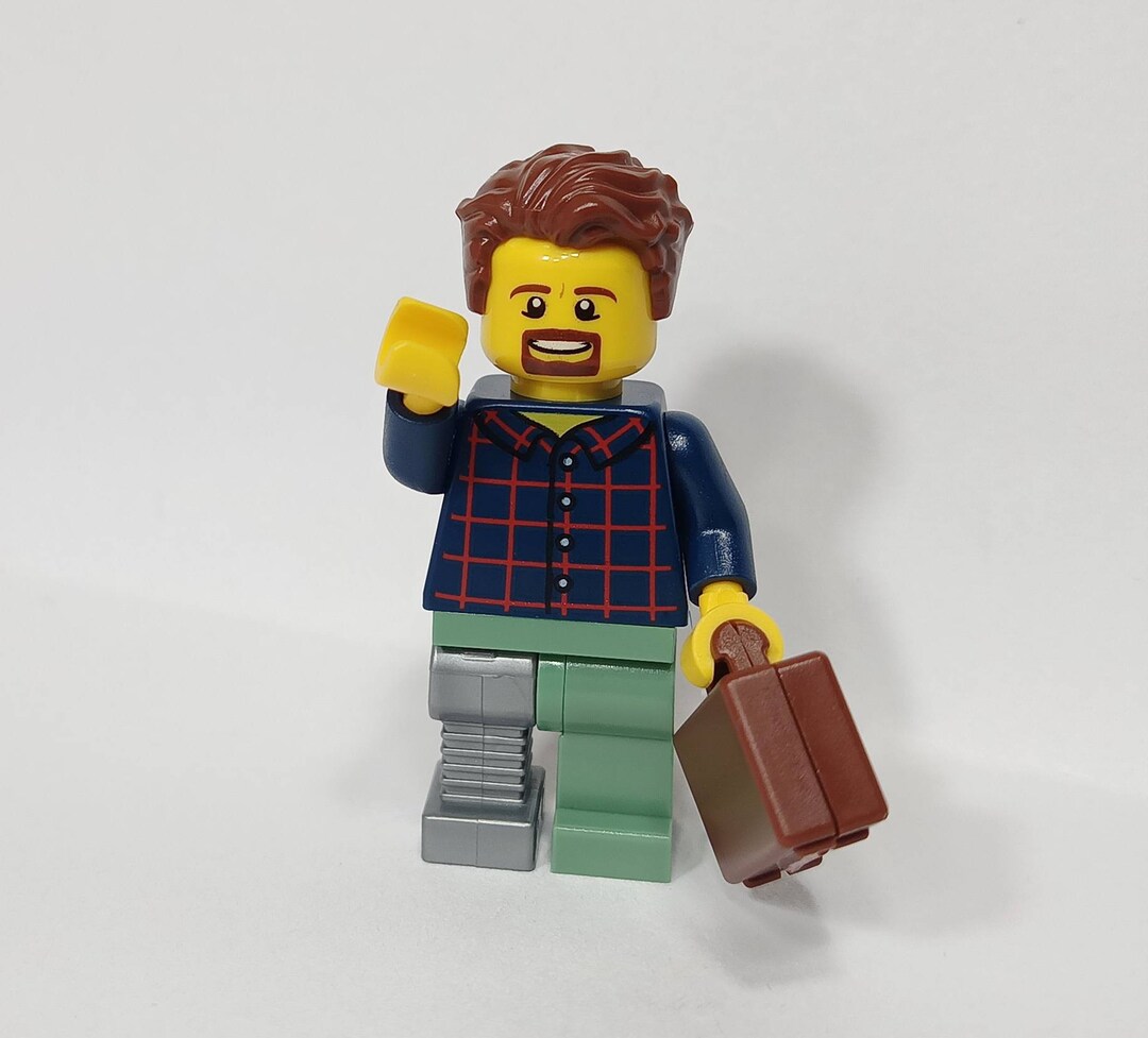Minifig With Prosthetic Leg Minifigure With Briefcase - Etsy