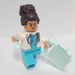 Medical Professional Minifigure Nurse Doctor Minifig With Chart & Pen ...