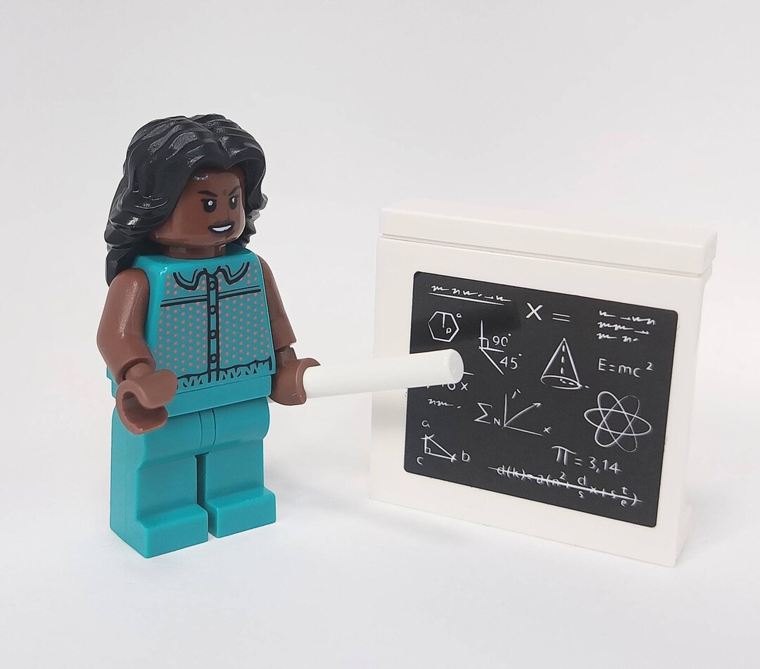 Math Teacher Minifigure Professor With Chalkboard - Etsy