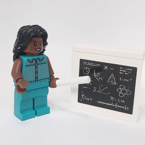 Math Teacher Minifigure Professor With Chalkboard - Etsy