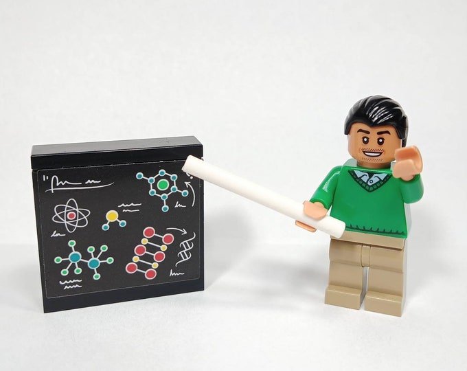 Science Teacher Minifigure Chemist With Molecular Chart - Etsy
