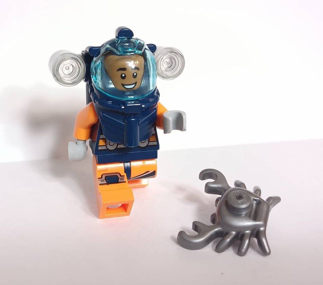 Scuba Diver Minifigure Ocean Explorer Minifig With Crab - Etsy