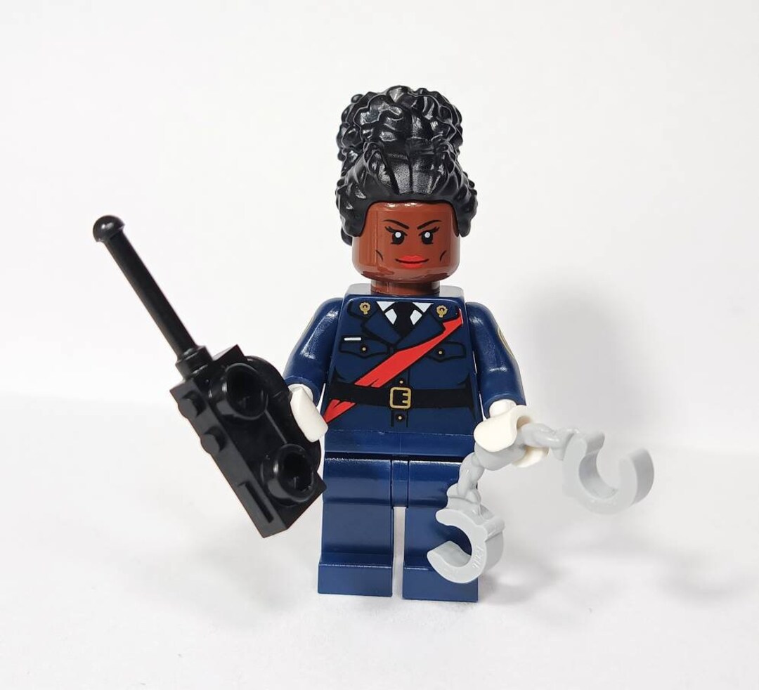 Security Guard Minifigure Officer Minifig With Handcuffs & Radio - Etsy