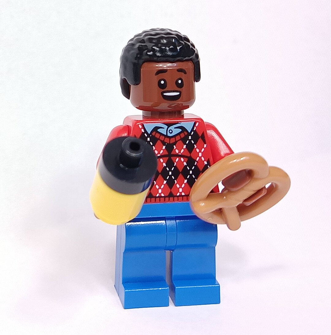 Pretzel Guy Minifigure With Mustard - Etsy