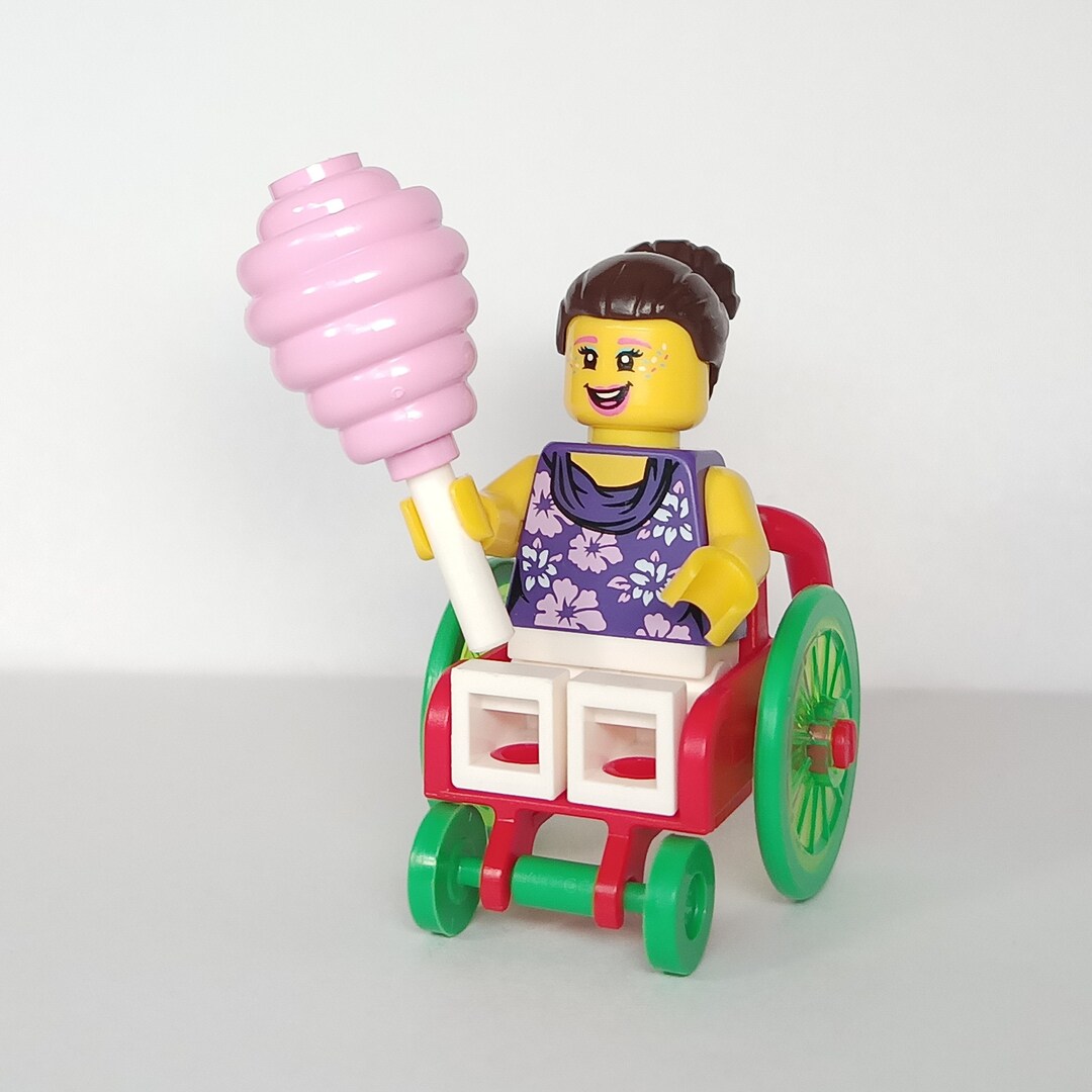 Funfair Goer in Wheelchair Minifigure With Cotton Candy - Etsy