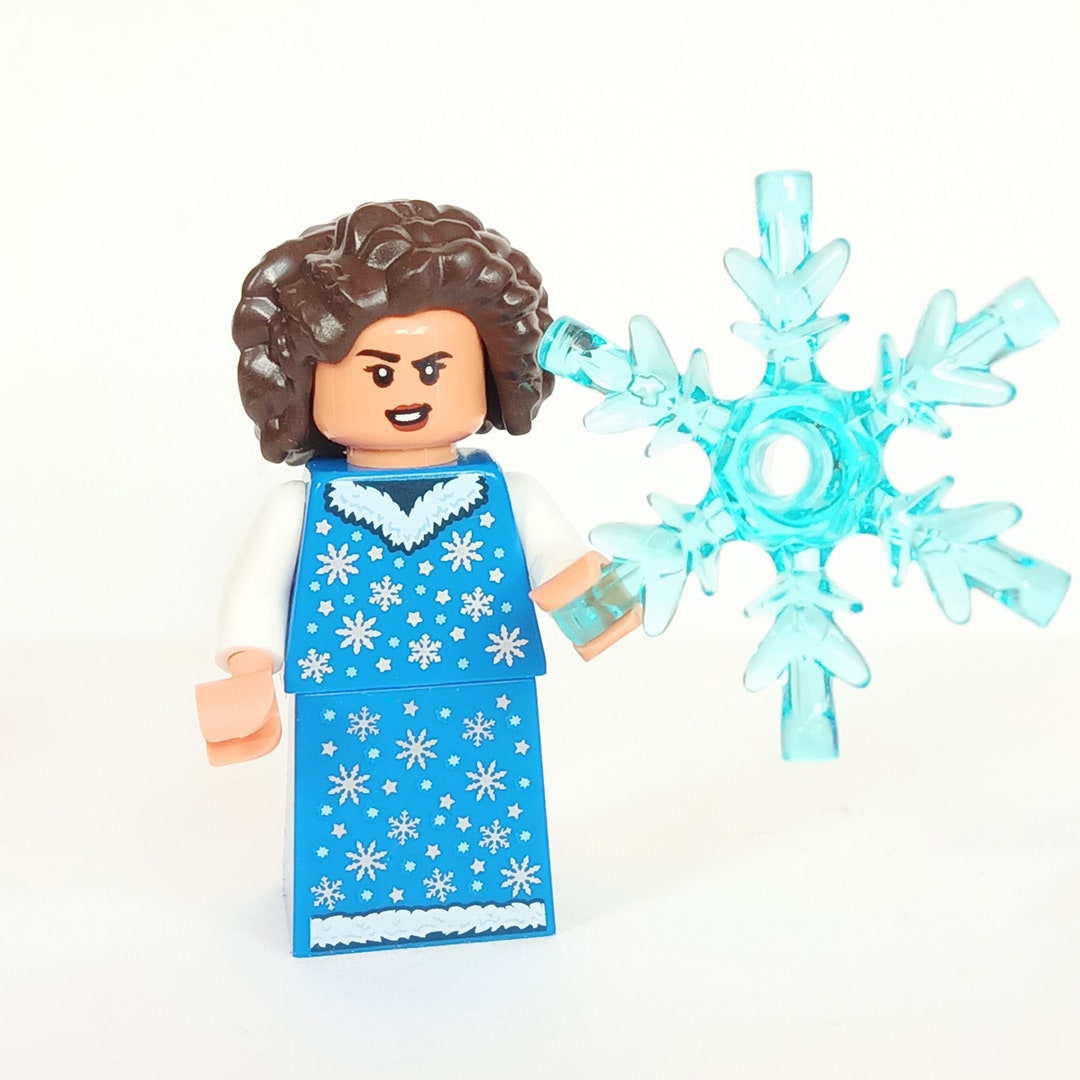 Winter Woman Minifigure New Snow Dress With Giant Snowflake - Etsy