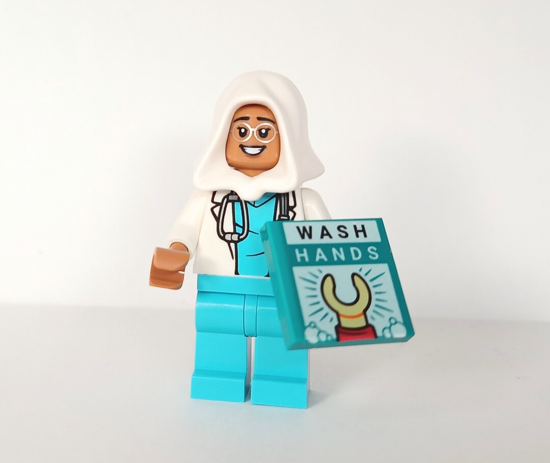 Dr Nurse Minifigure Headscarf Medical Minifig With Chart - Etsy