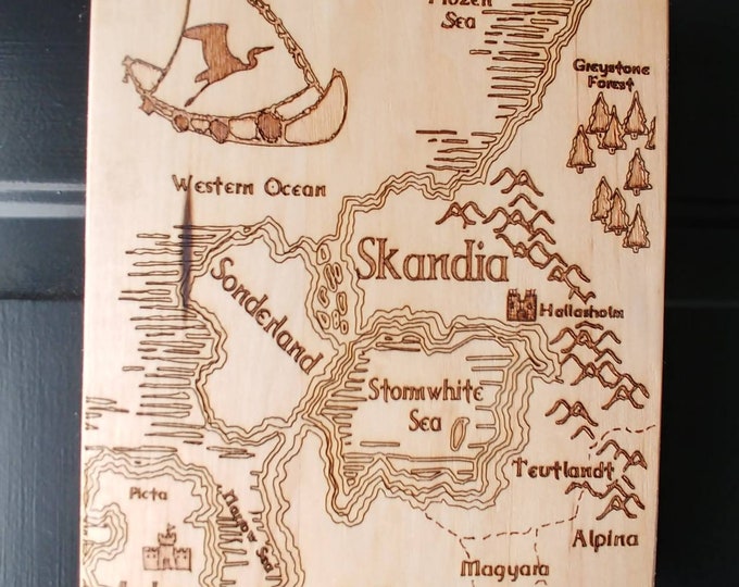 Skandia Map Brotherband Chronicles Wood Burning Canvas Rangers ...
