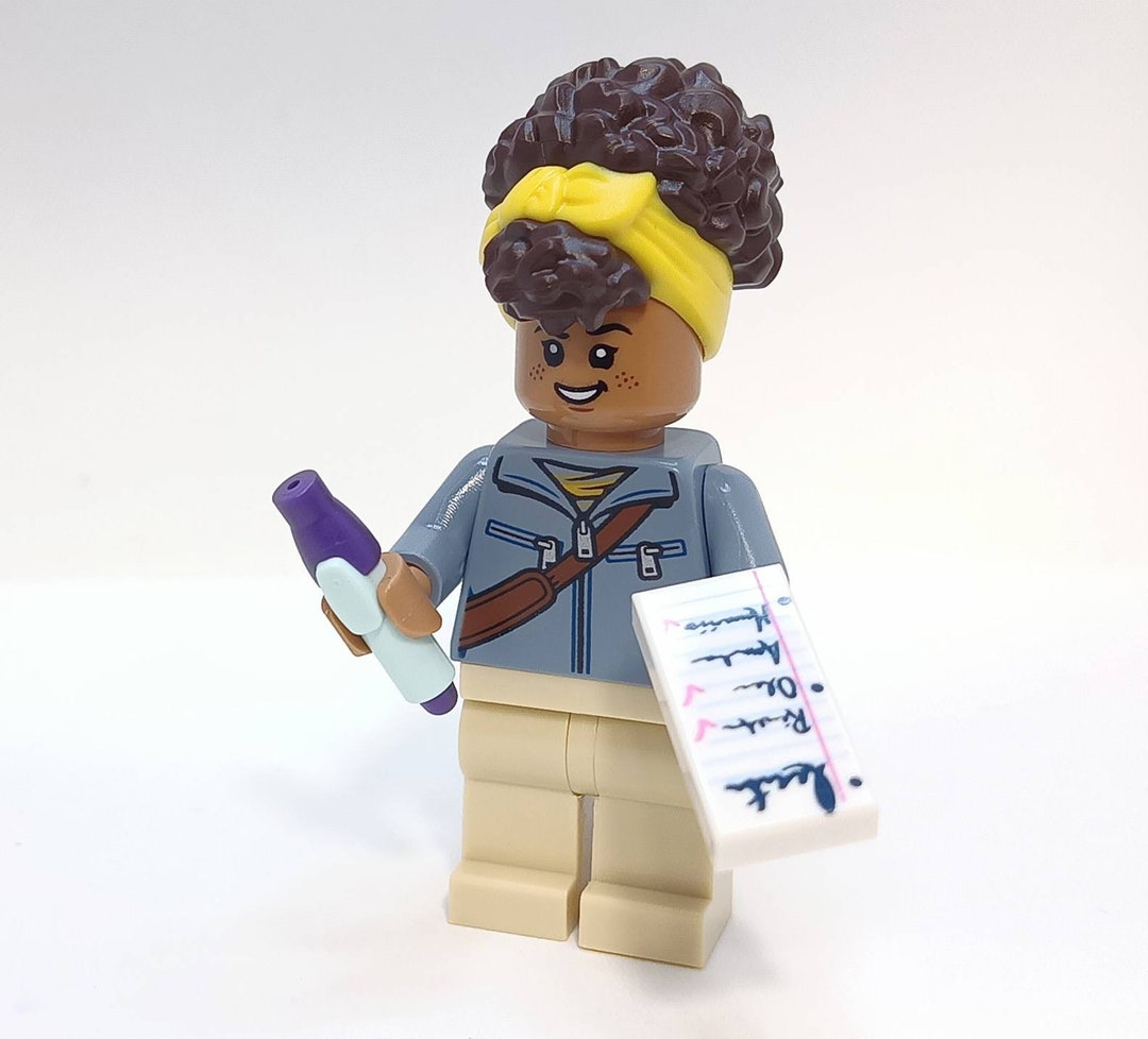 Student Girl Minifigure With Pen & Notepad - Etsy